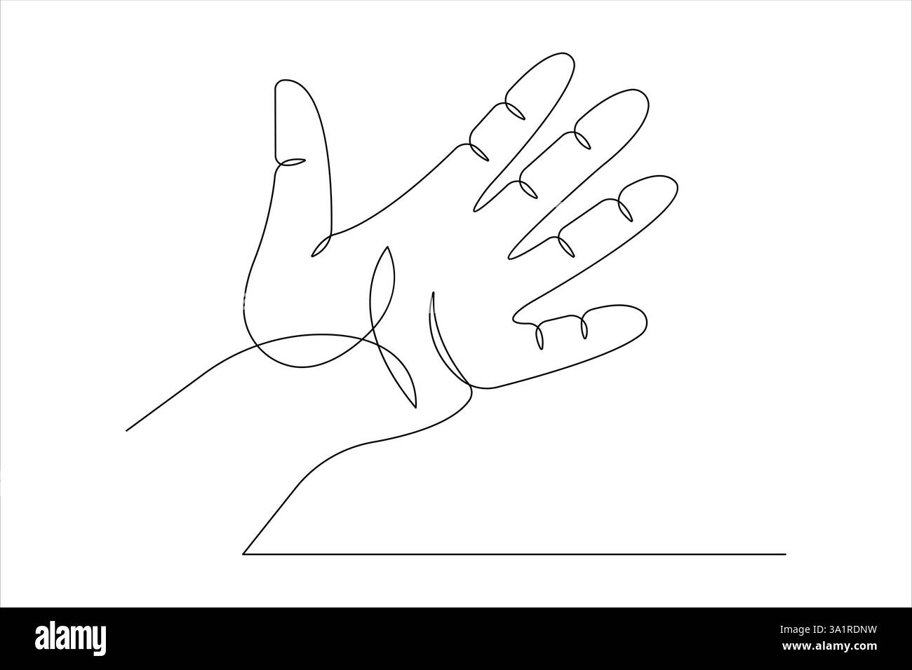 Continuous one line drawing of human hand gestures design vector ...