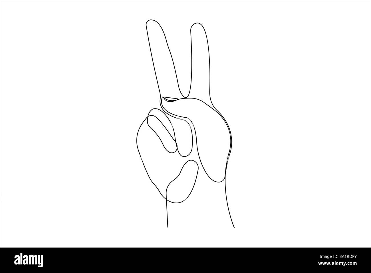 Continuous one line drawing of human hand gestures design vector ...