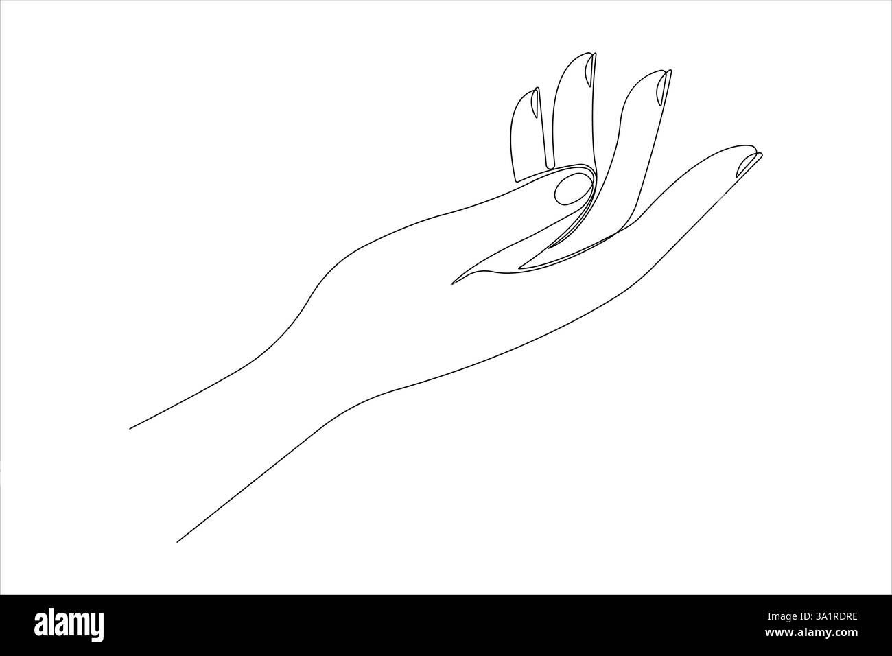 Continuous one line drawing of human hand gestures design vector ...