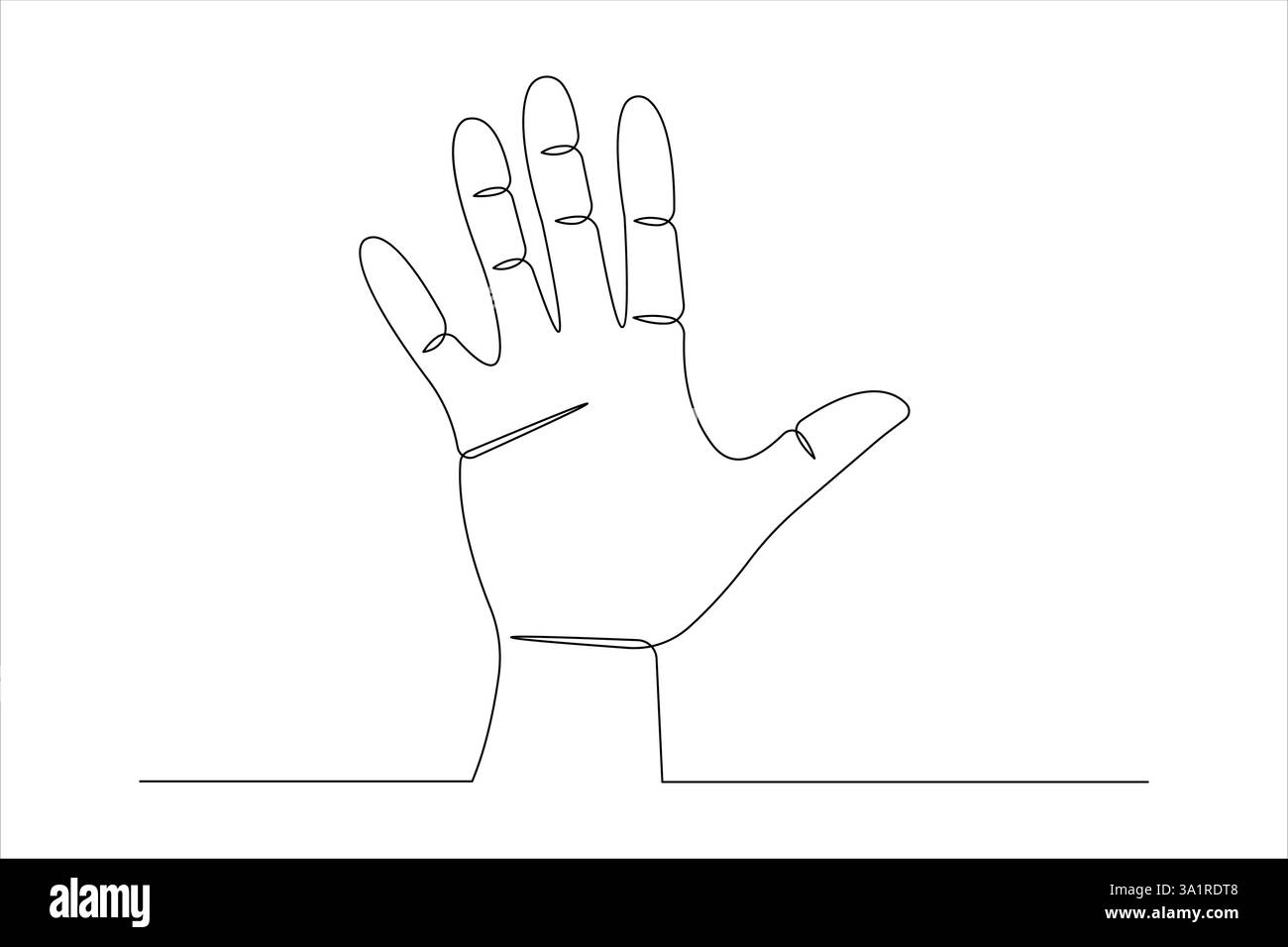 Continuous one line drawing of human hand gestures design vector ...