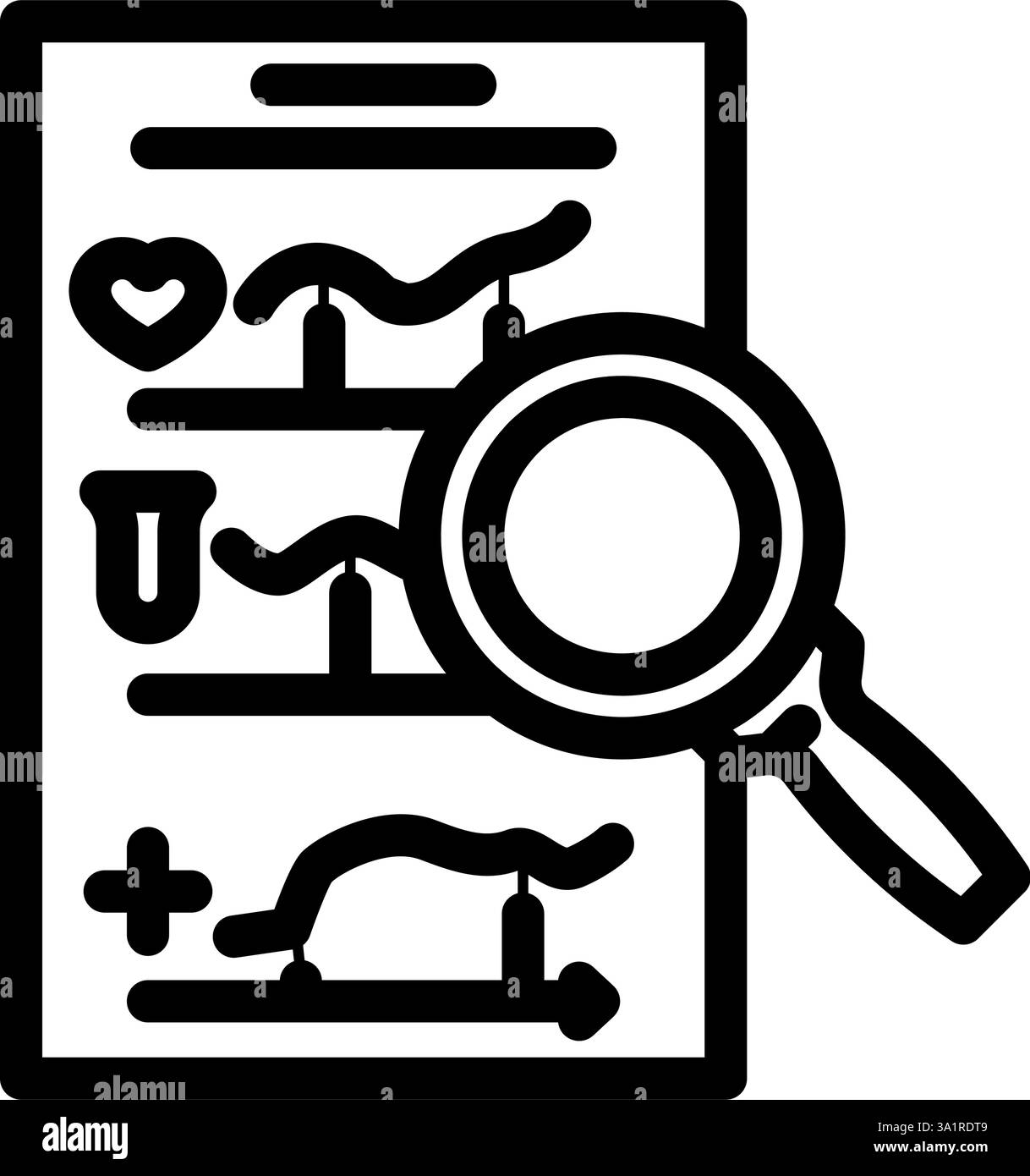 health data analytics healthcare innovation line icon vector ...