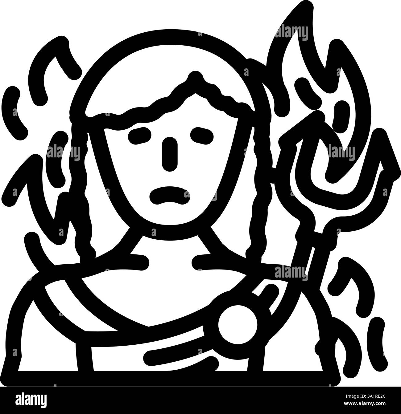 hades greek god mythology line icon vector illustration Stock Vector ...