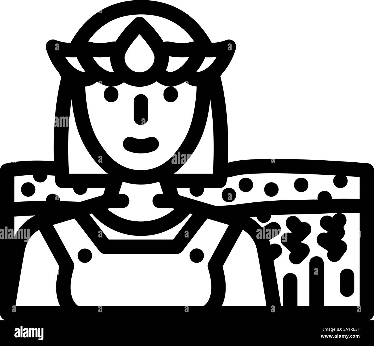 demeter greek god mythology line icon vector illustration Stock Vector ...