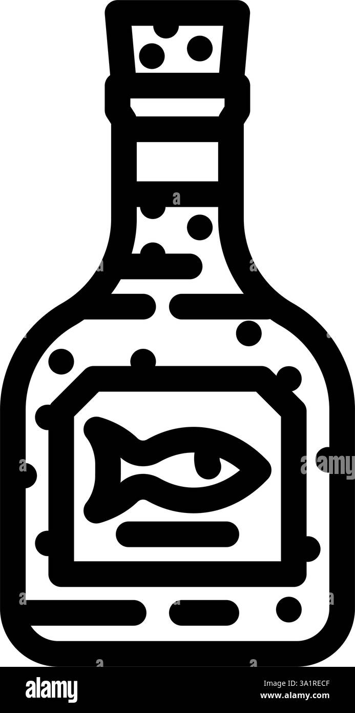 Soy sauce fish illustration Black and White Stock Photos & Images - Alamy