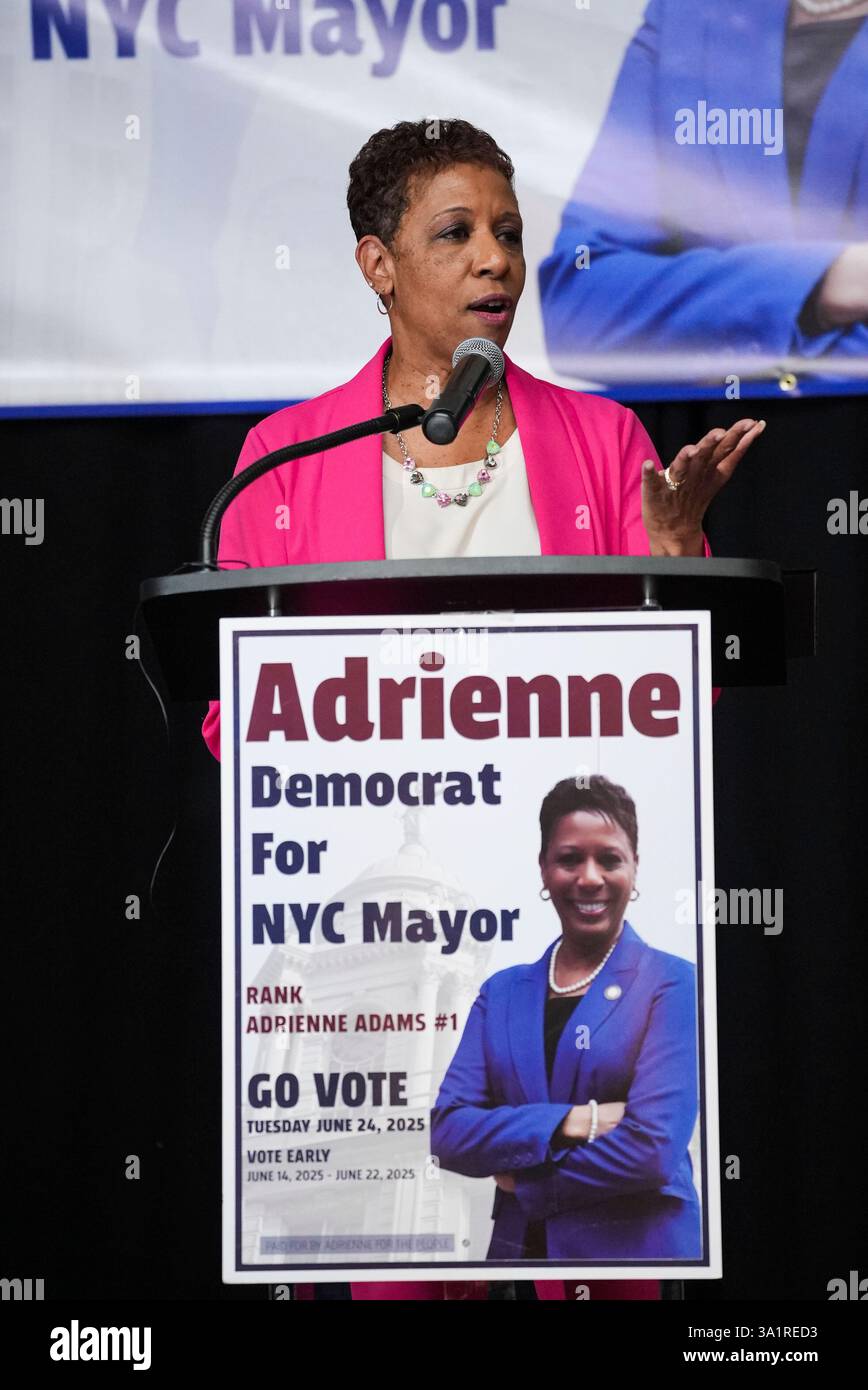 Photo by: zz/Maureen Adarve/STAR MAX/IPx 2025 3/8/25 New York City Council Speaker Adrienne ...