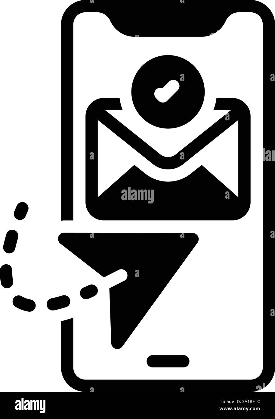 Illustration receiver icon mail Cut Out Stock Images & Pictures - Alamy