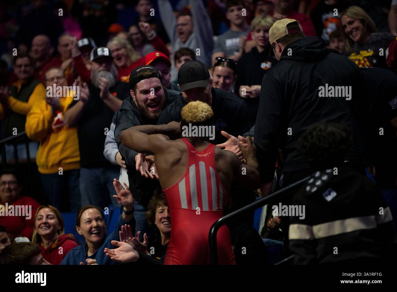 Tulsa, Oklahoma, USA. 10th Mar, 2025. Iowa State's PANIRO JOHNSON ...