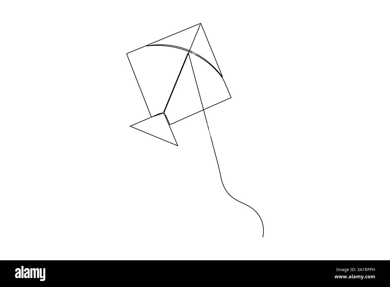 Kite continuous one line drawing of vector illustration Stock Vector ...