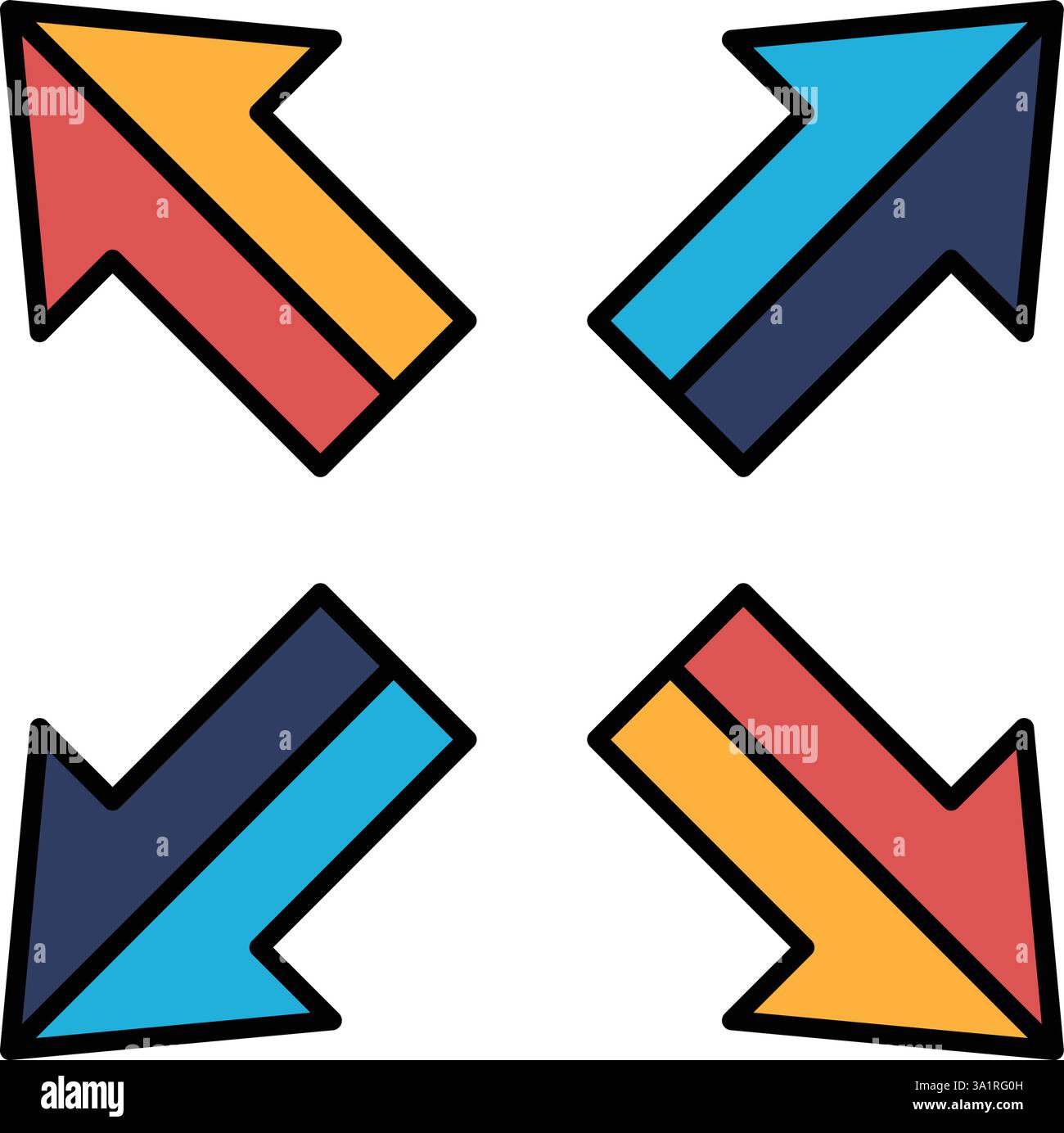 Four arrows pointing in different directions. The arrows are in ...