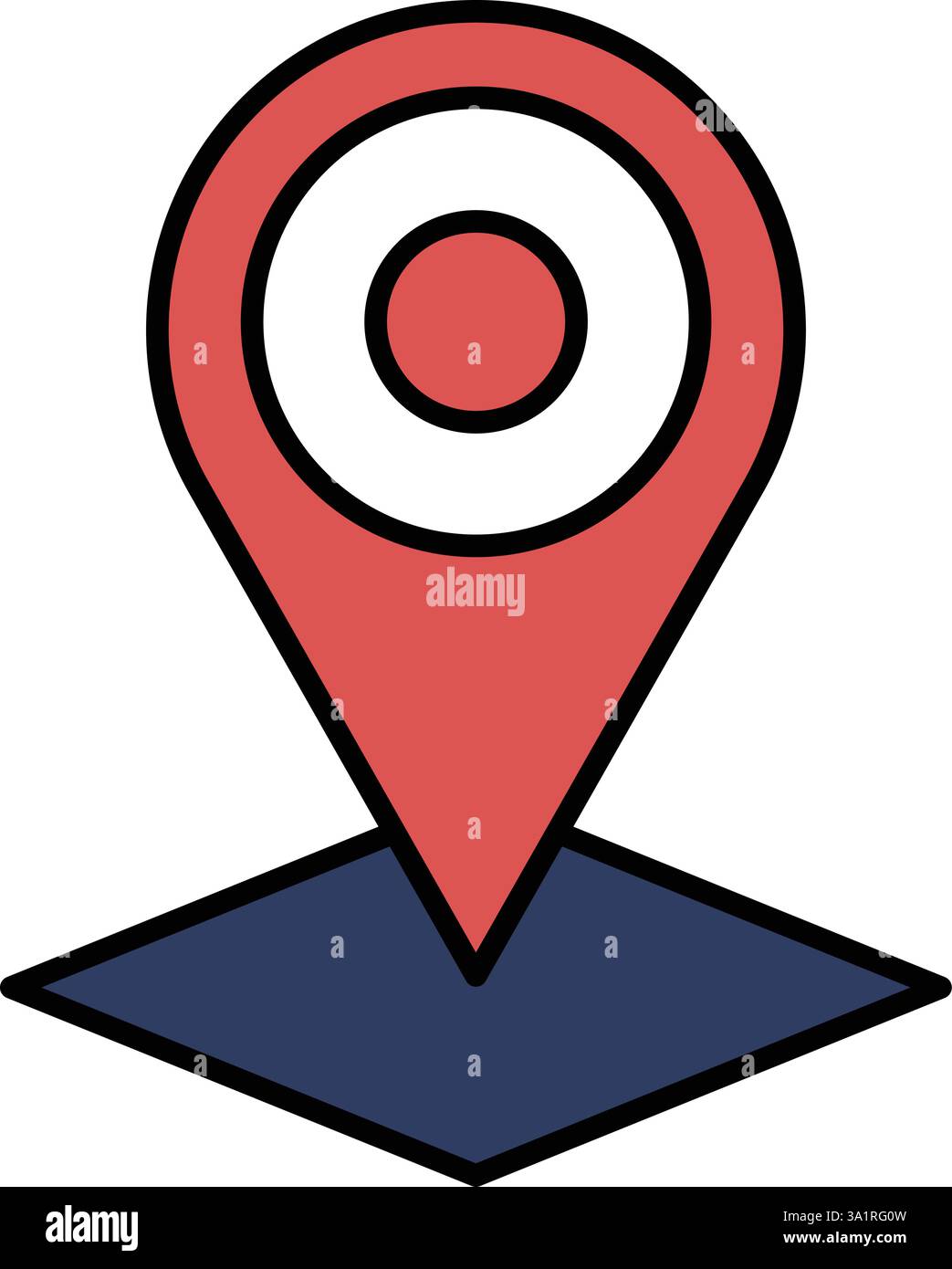 Red mark with dot in middle hi-res stock photography and images - Alamy