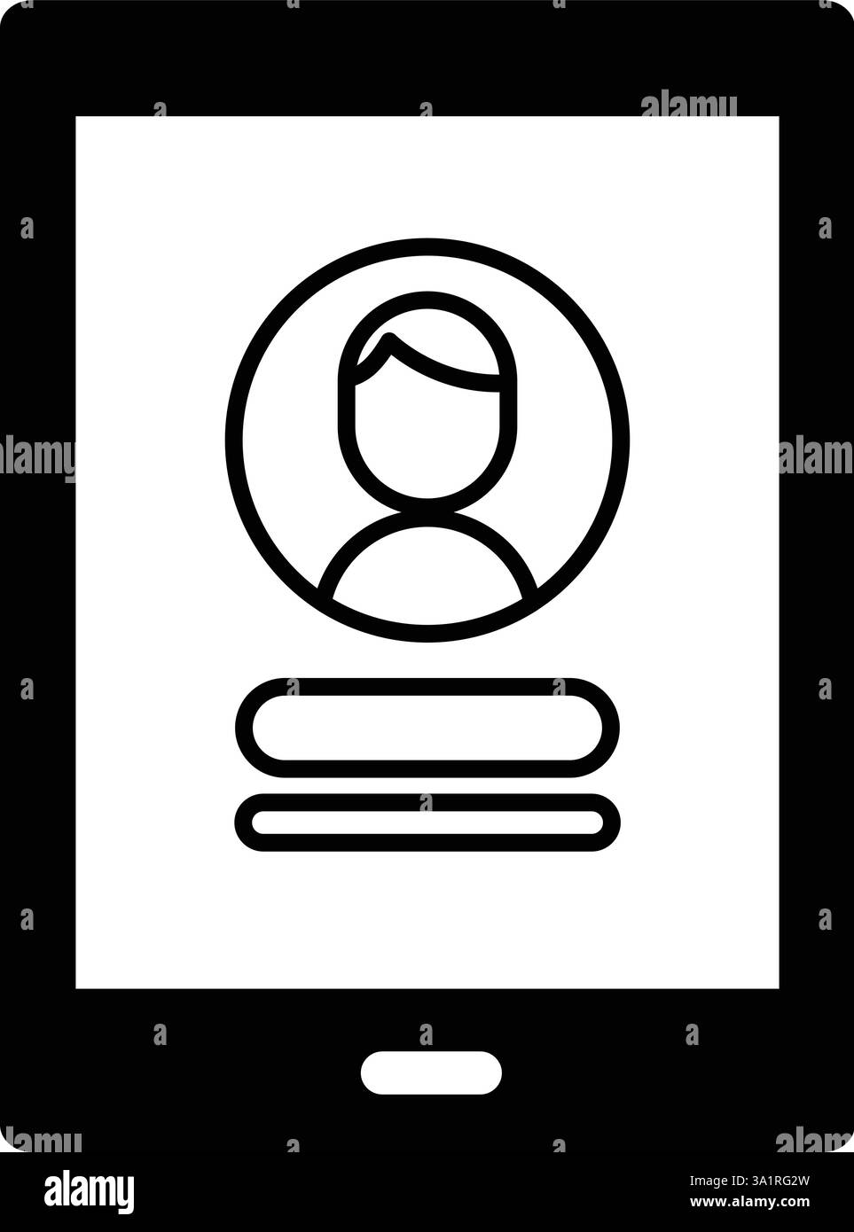 Mans face profile silhouette on black Stock Vector Images - Alamy