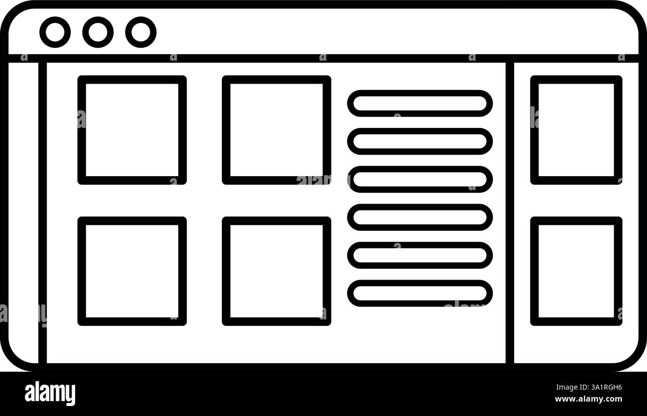 A black and white image of a computer screen with a grid of squares ...