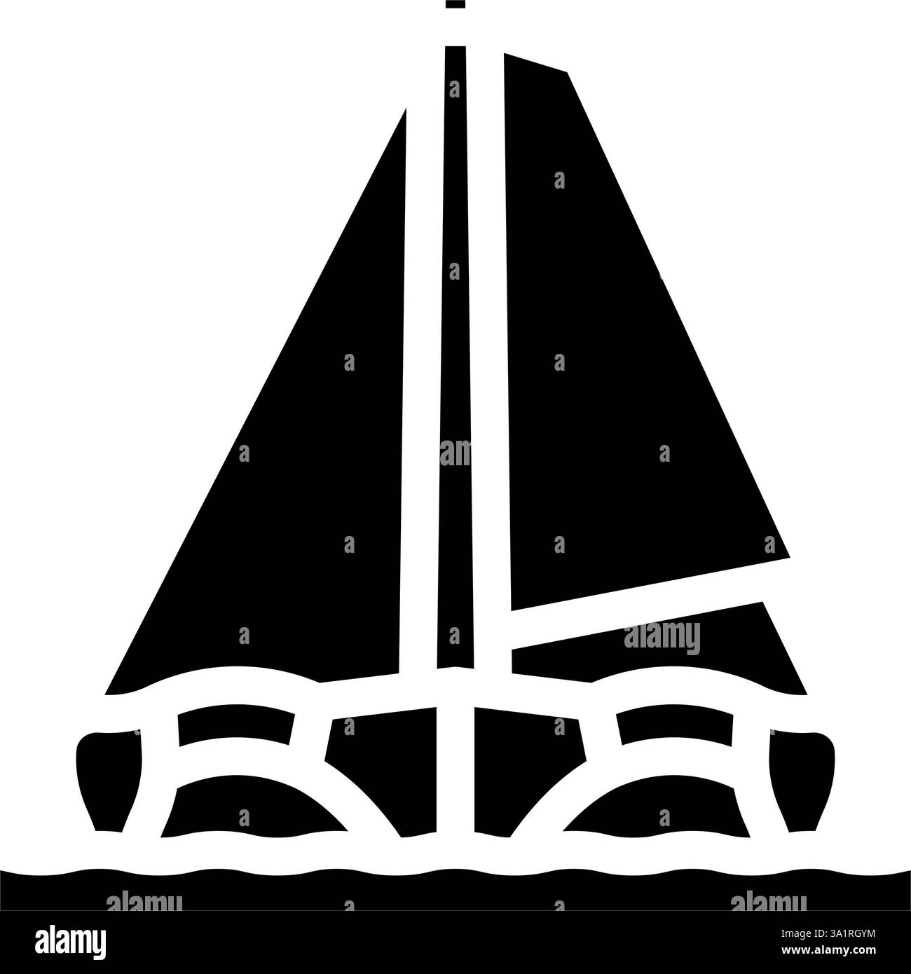 Sailing trimaran Black and White Stock Photos & Images - Alamy