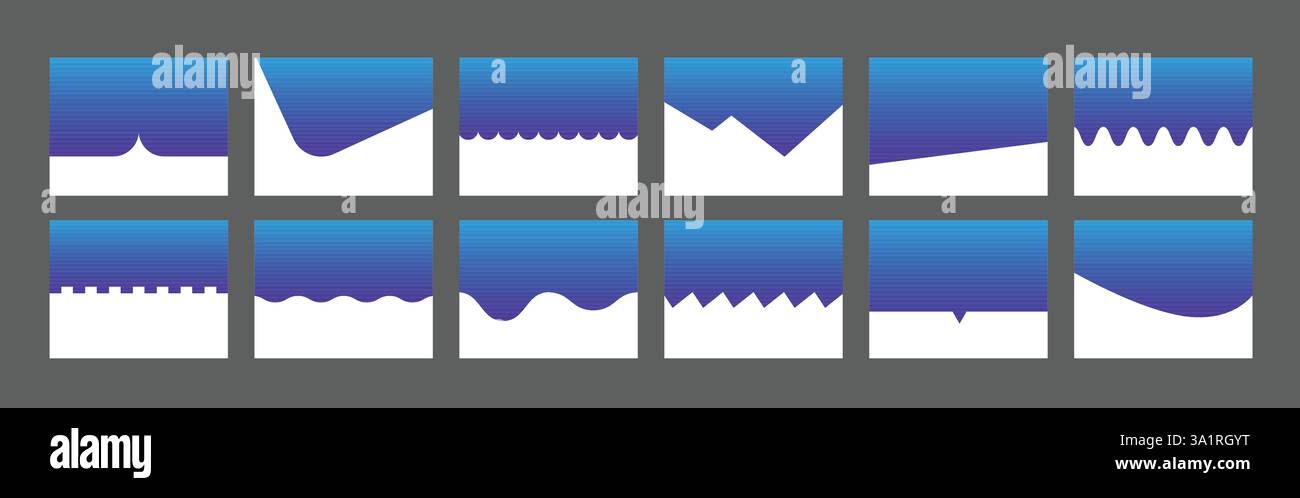 Colorful divider shapes collection for website Stock Vector Image & Art ...