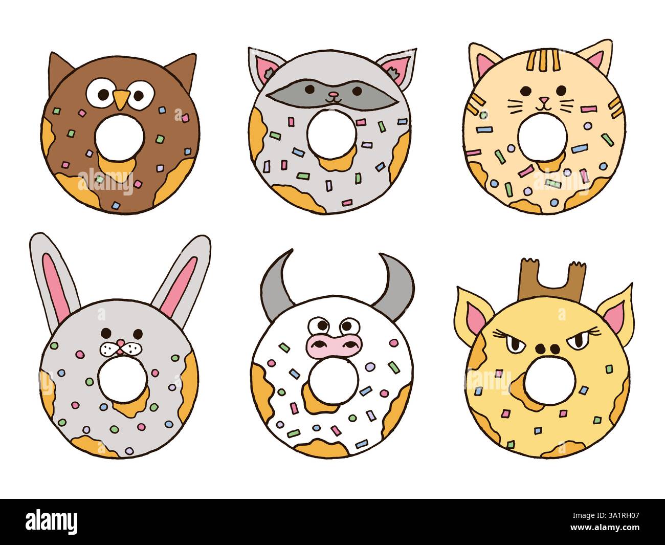 Cute donut icon Stock Vector Images - Alamy