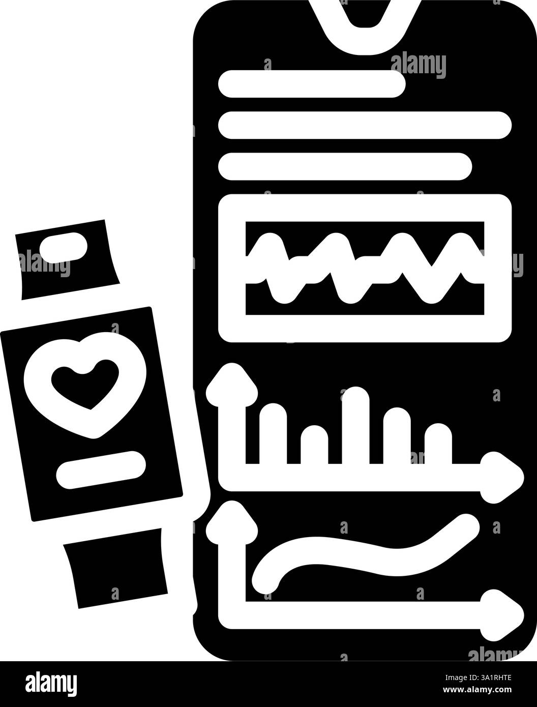 remote diagnostics tool healthcare innovation glyph icon vector ...
