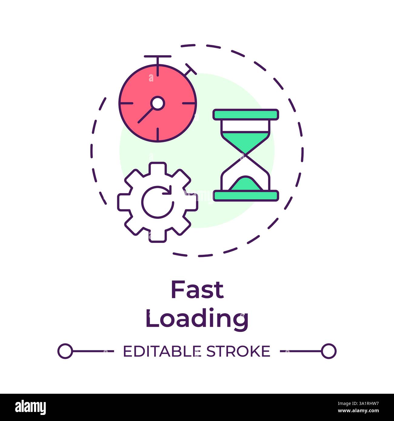 Fast loading multi color concept icon Stock Vector Image & Art - Alamy