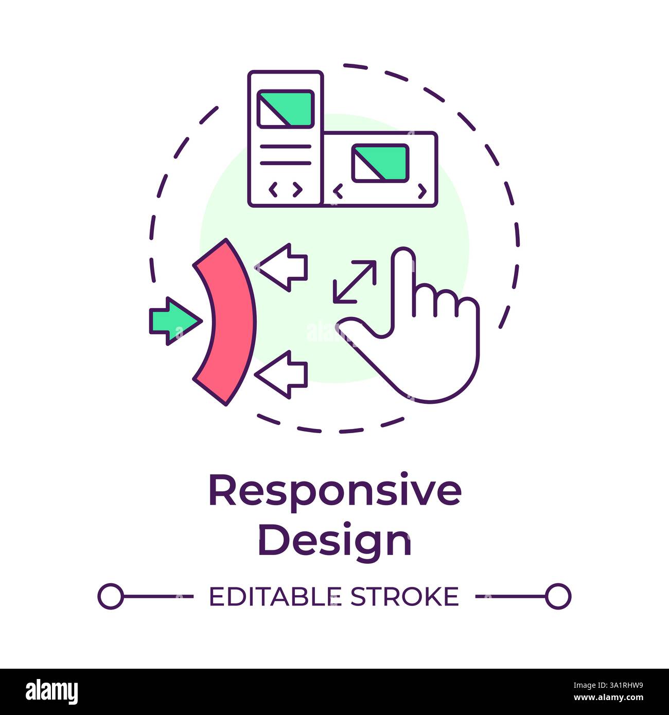 Responsive design multi color concept icon Stock Vector Image & Art - Alamy