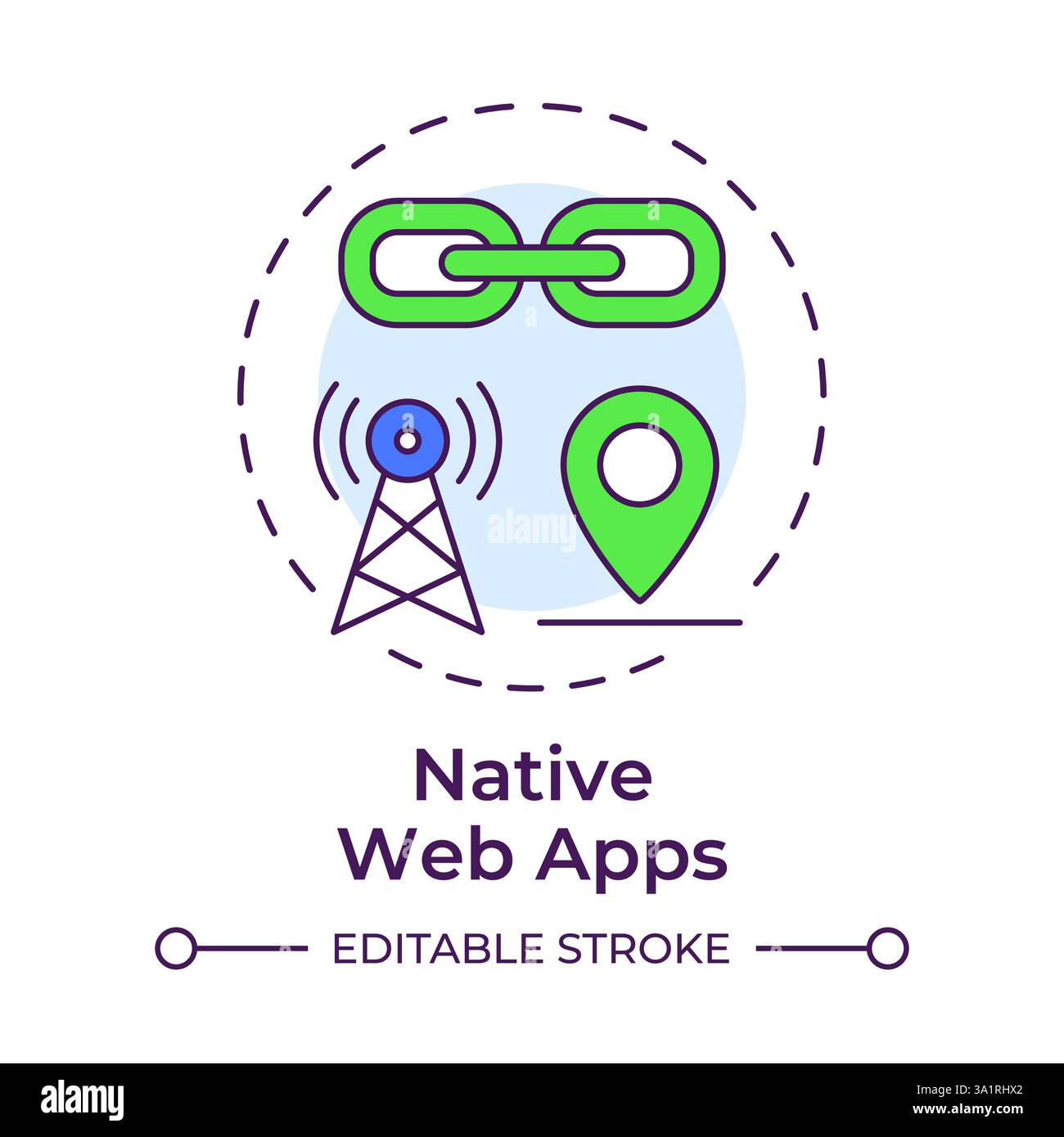 Native web apps multi color concept icon Stock Vector Image & Art - Alamy