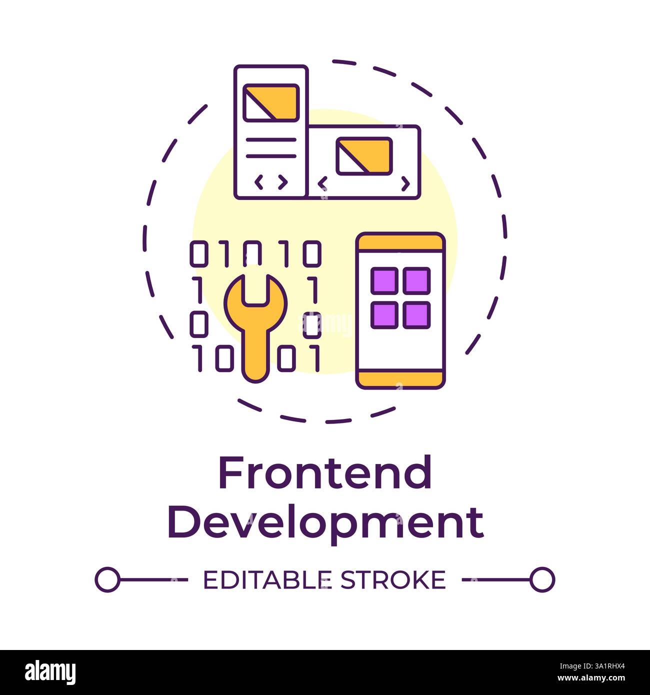 Frontend development multi color concept icon Stock Vector Image & Art ...