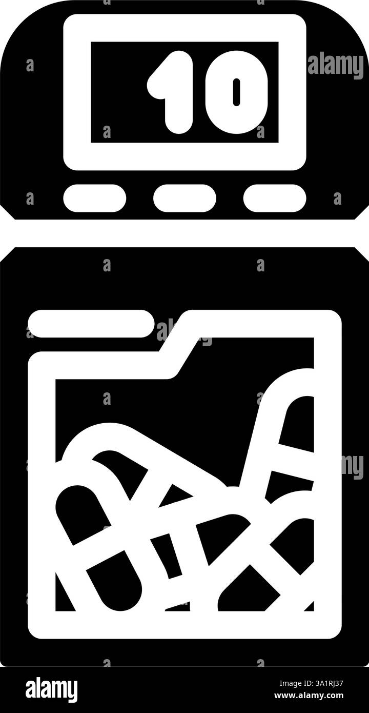 smart pill bottle healthcare innovation glyph icon vector illustration ...