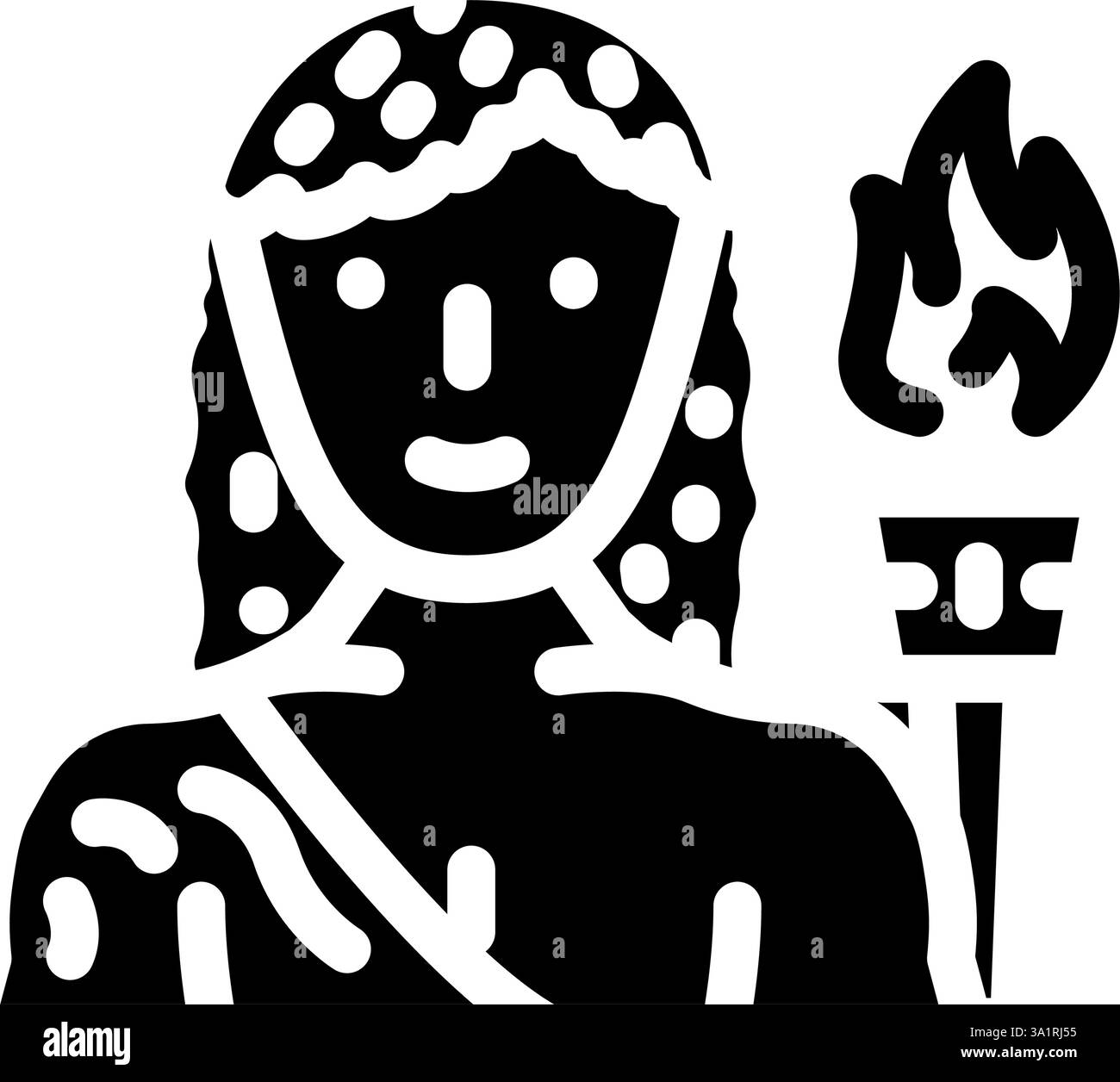 prometheus greek god ancient glyph icon vector illustration Stock ...