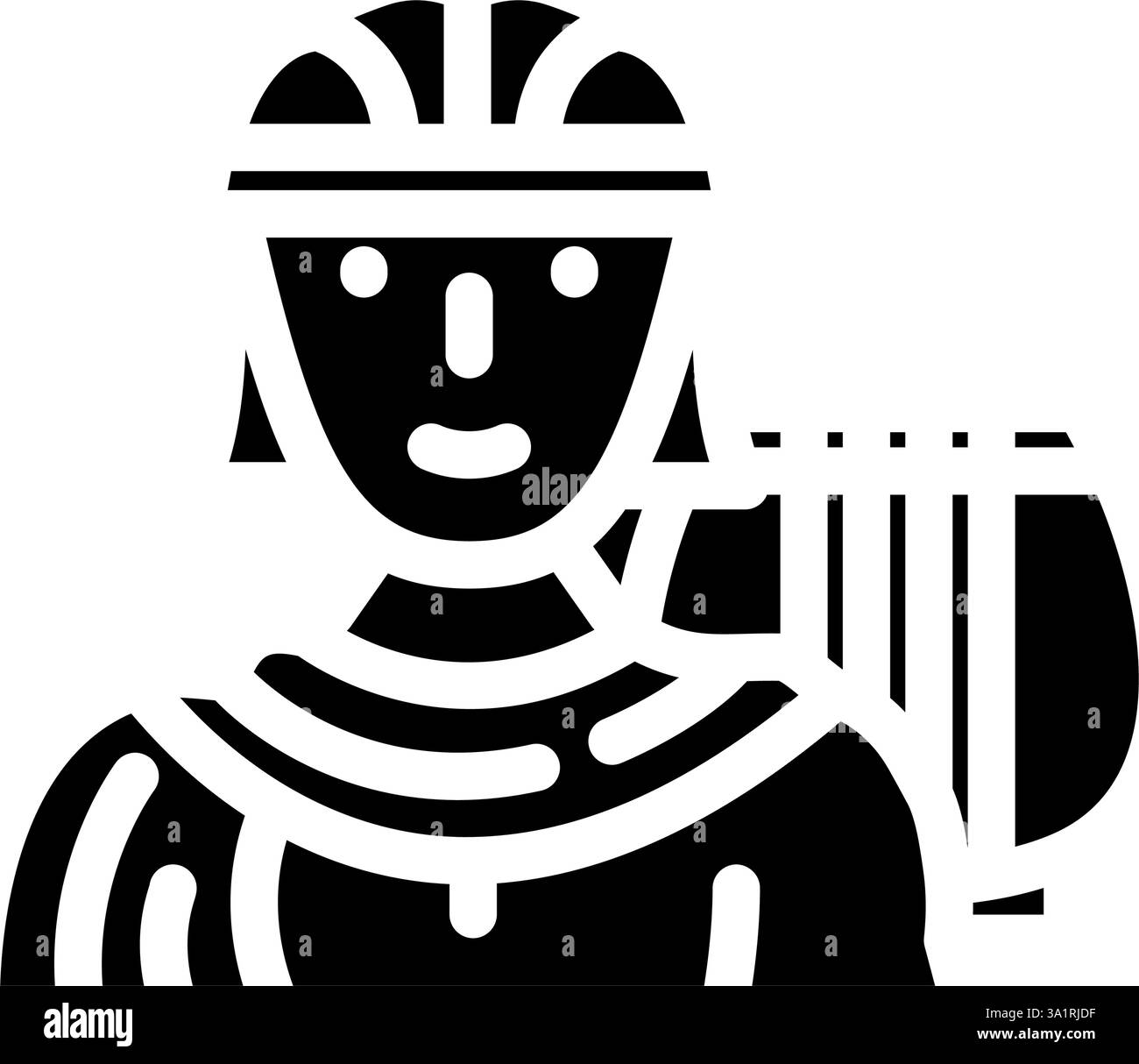 apollo greek god ancient glyph icon vector illustration Stock Vector ...