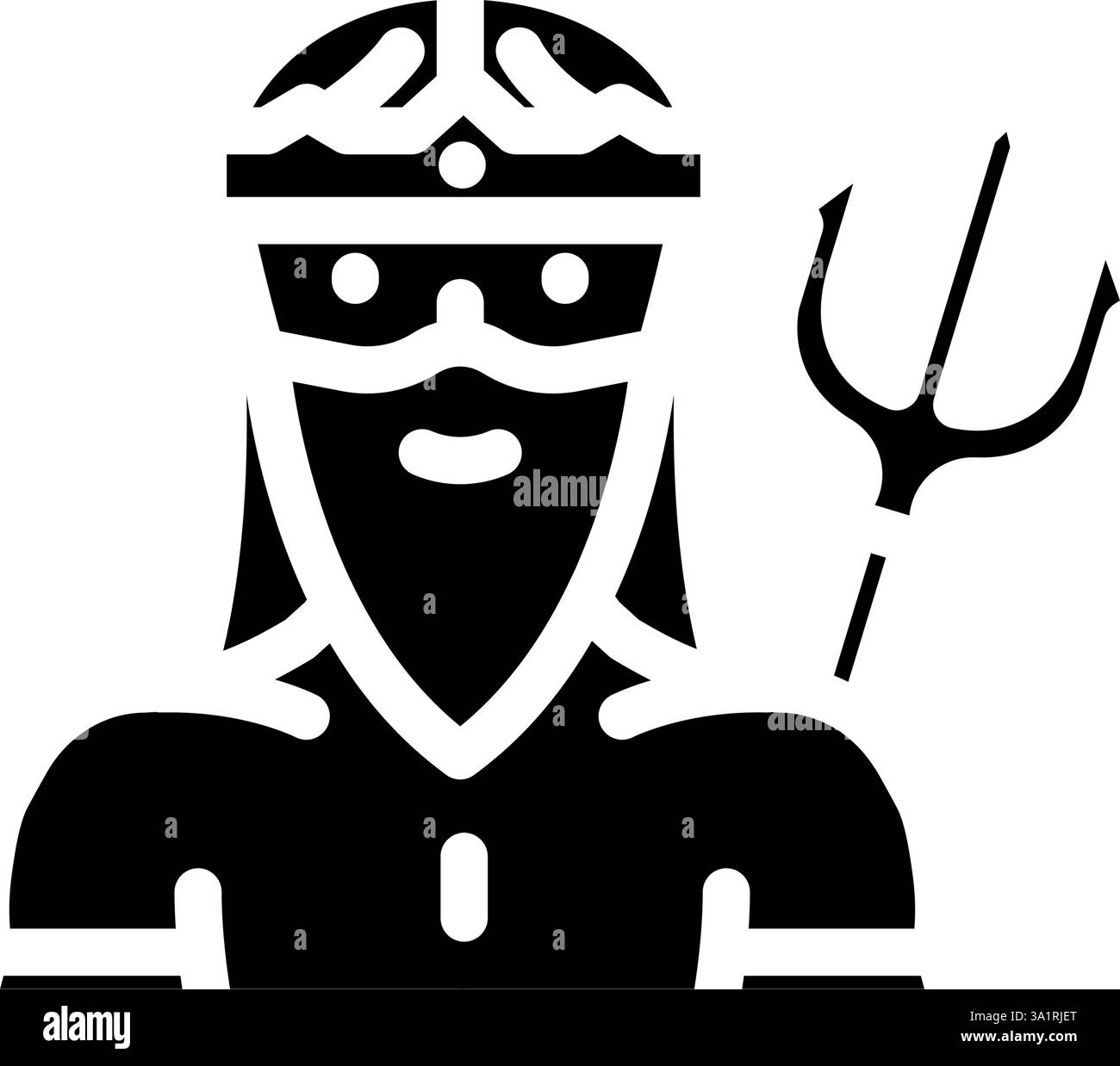 poseidon greek god mythology glyph icon vector illustration Stock Vector Image & Art - Alamy