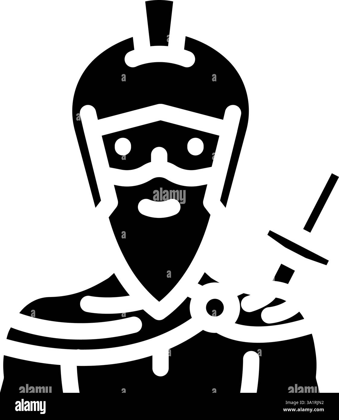 ares greek god mythology glyph icon vector illustration Stock Vector ...