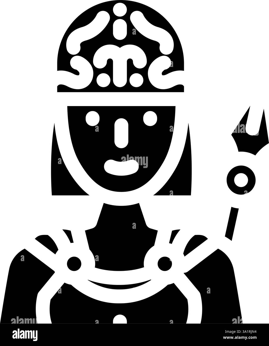athena greek god mythology glyph icon vector illustration Stock Vector ...