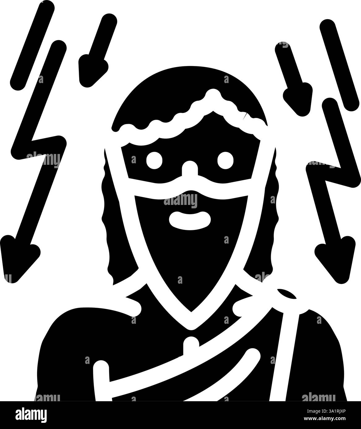 zeus greek god mythology glyph icon vector illustration Stock Vector ...