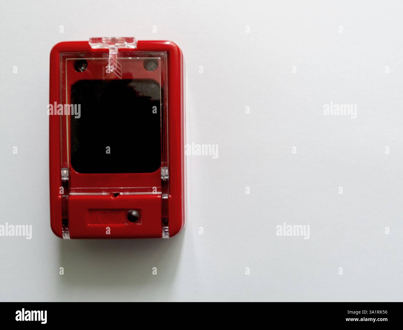 Red fire alarm call sensor alarms on the walls of shopping centers ...