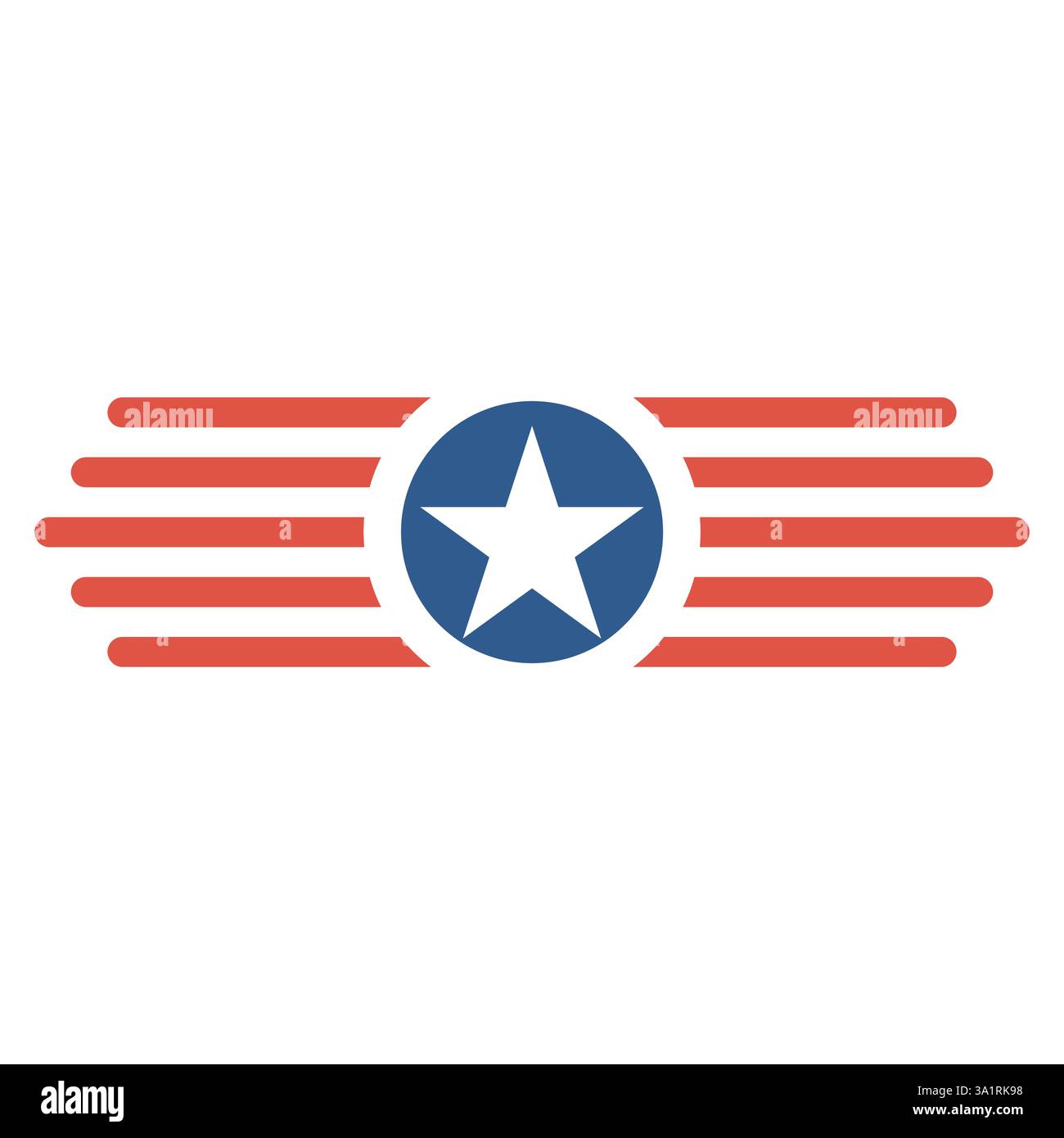 Patriotic Star Banner, Bold American Pride Symbol Design Stock Vector ...