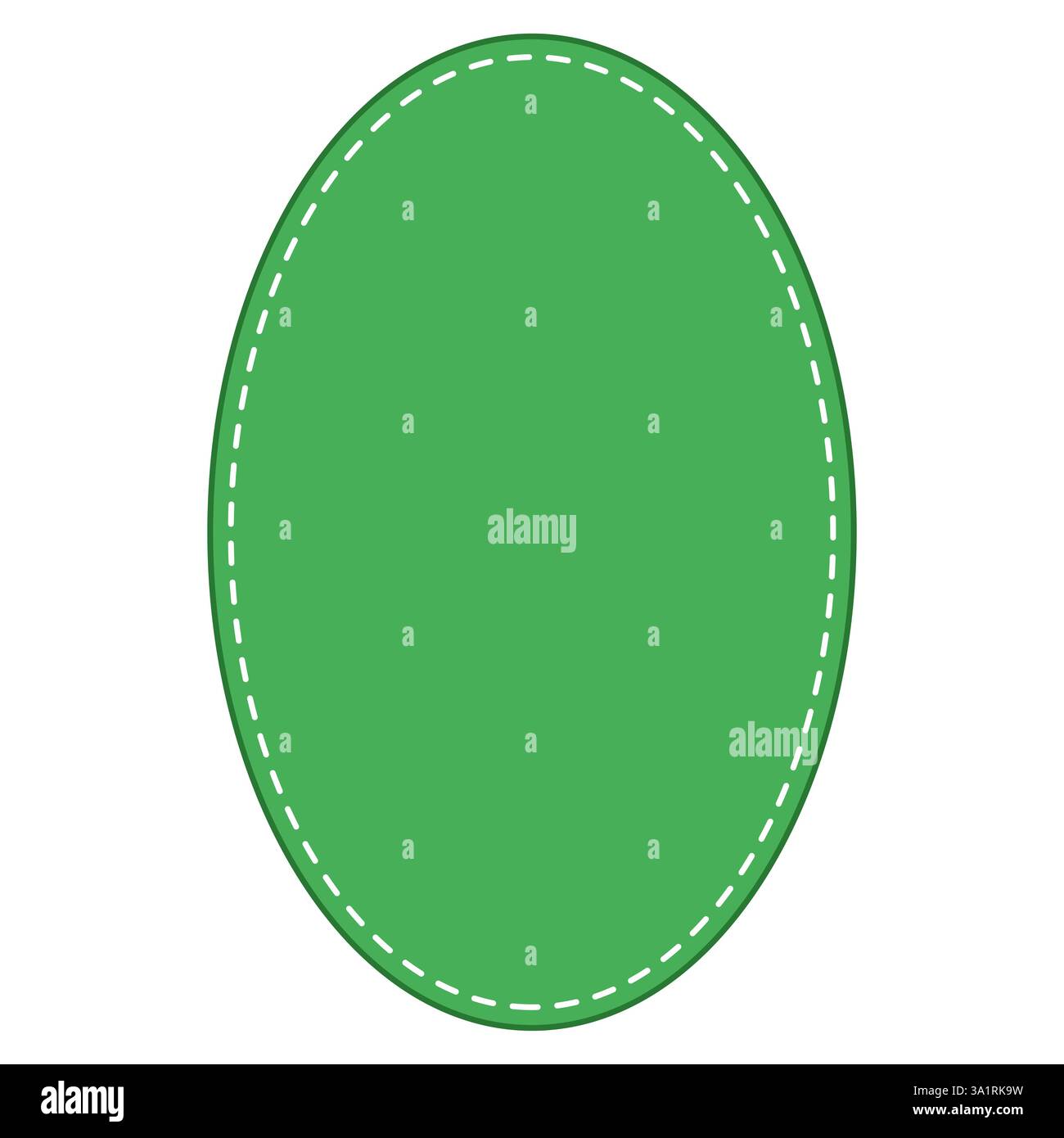 Emerald Oval with Dashed Border, Green oval shape border Stock Vector ...