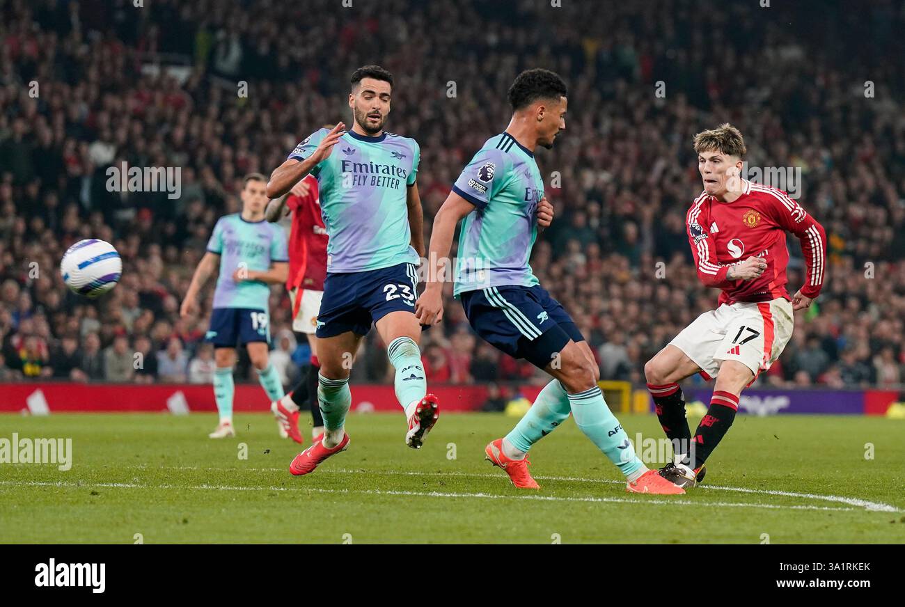 Manchester, UK. 9th Mar, 2025. Alejandro Garnacho of Manchester United ...