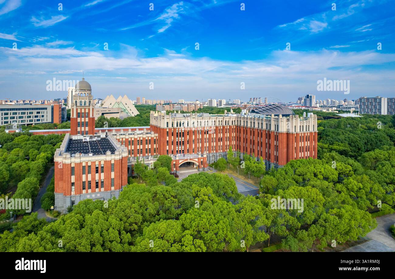 Aerial view of Songjiang University Town, Shanghai, China Stock Photo ...