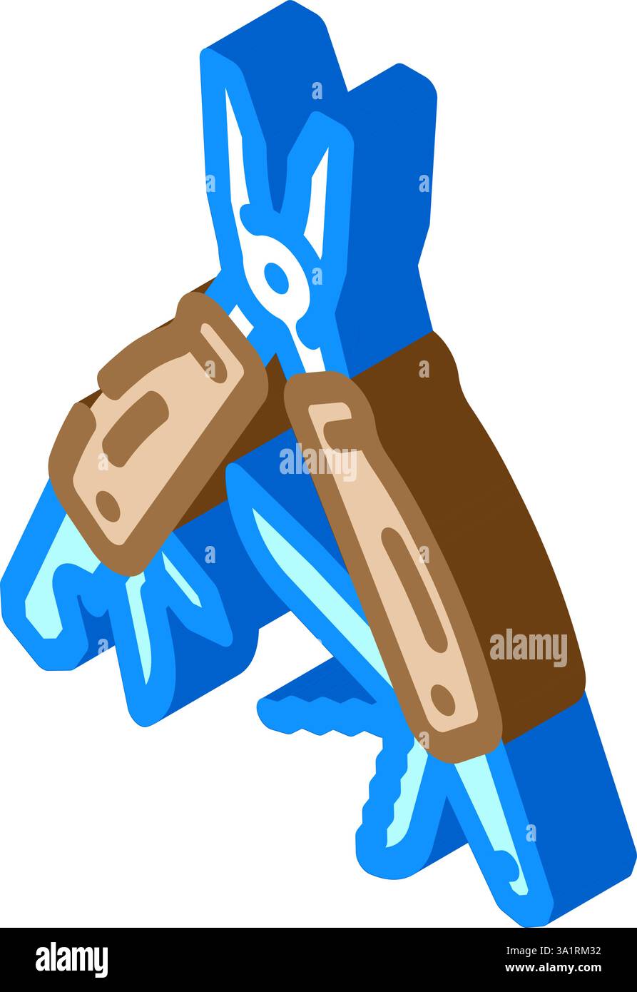 multi tool titanium isometric icon vector illustration Stock Vector ...