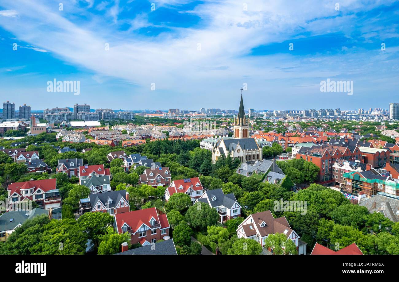Urban environment of Thames Town, Songjiang District, Shanghai, China ...