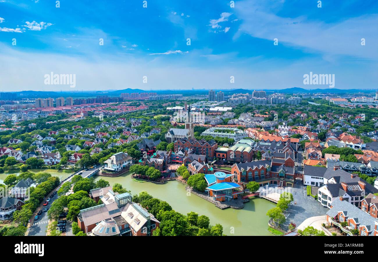 Urban environment of Thames Town, Songjiang District, Shanghai, China ...