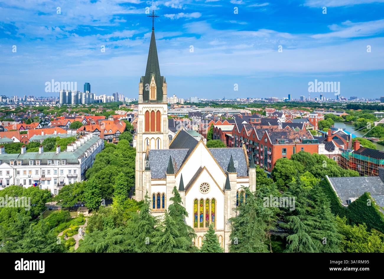 Urban environment of Thames Town, Songjiang District, Shanghai, China ...