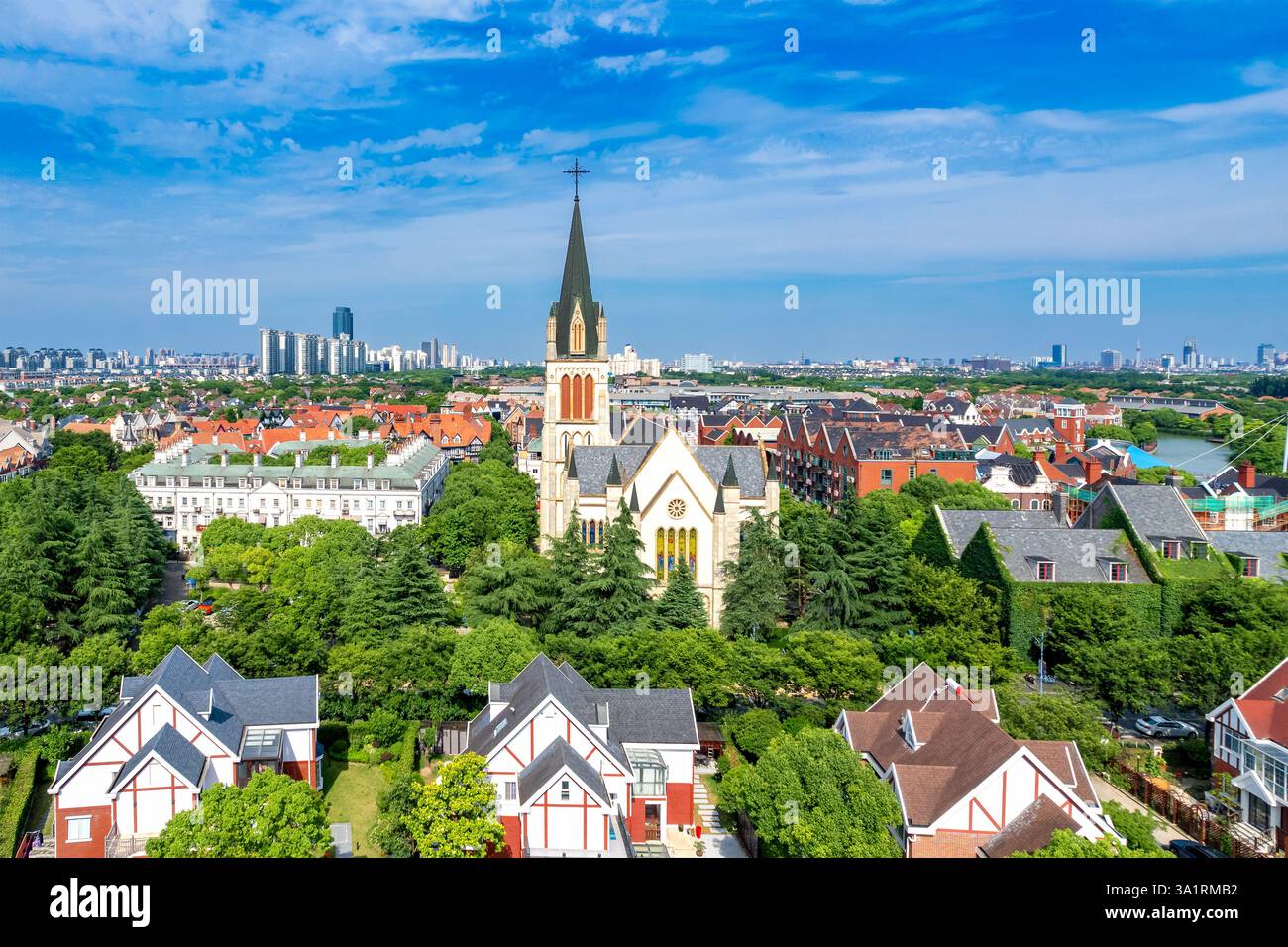 Urban environment of Thames Town, Songjiang District, Shanghai, China ...