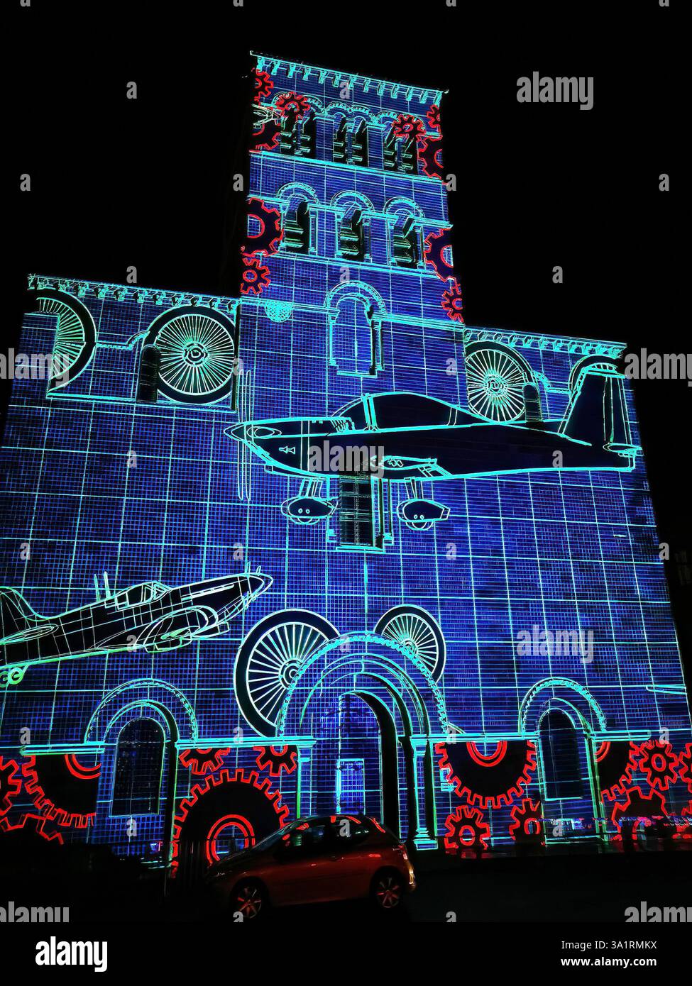 Light projection on facade hi-res stock photography and images - Alamy