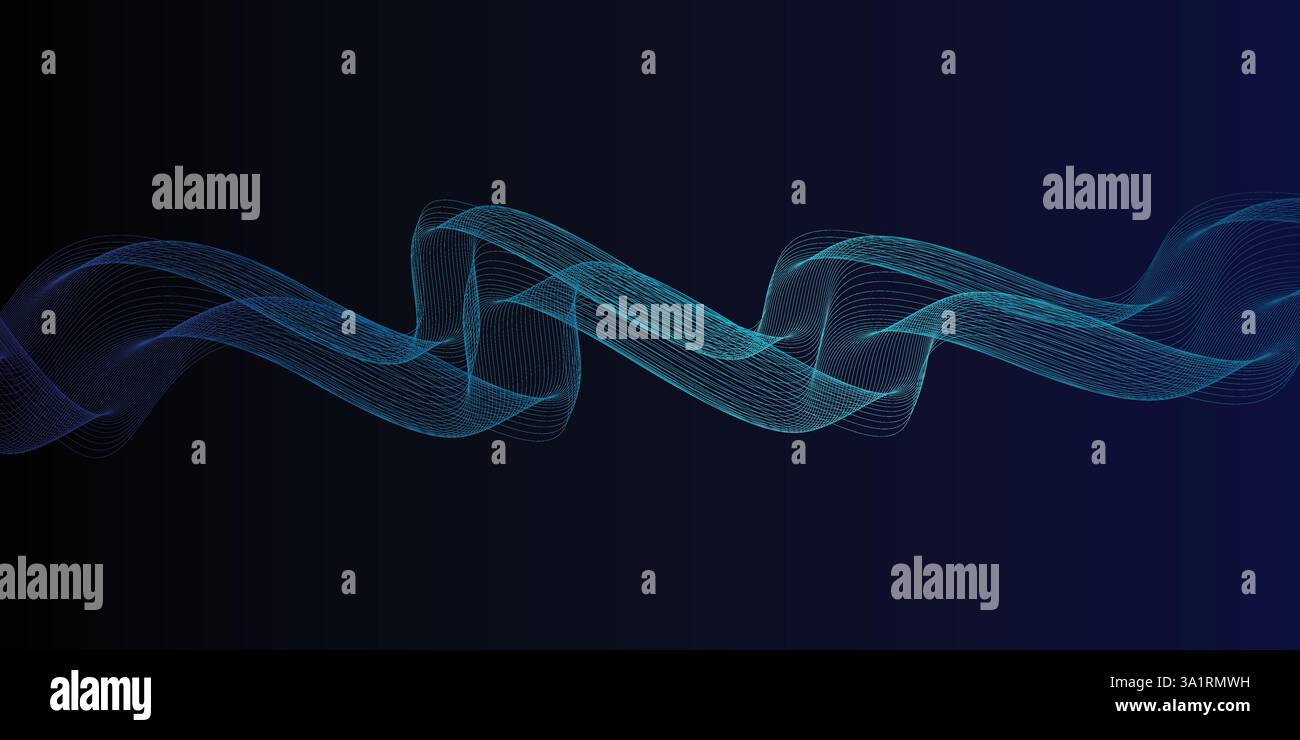 Abstract wave line art wallpaper, modern day technology wallpaper for ...