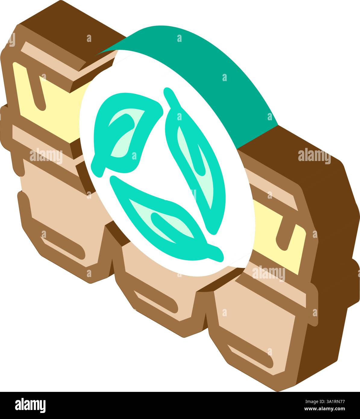 compostable packaging sustainable beauty isometric icon vector ...