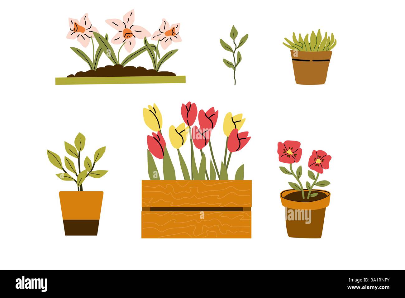 Pots arrangement Stock Vector Images - Alamy