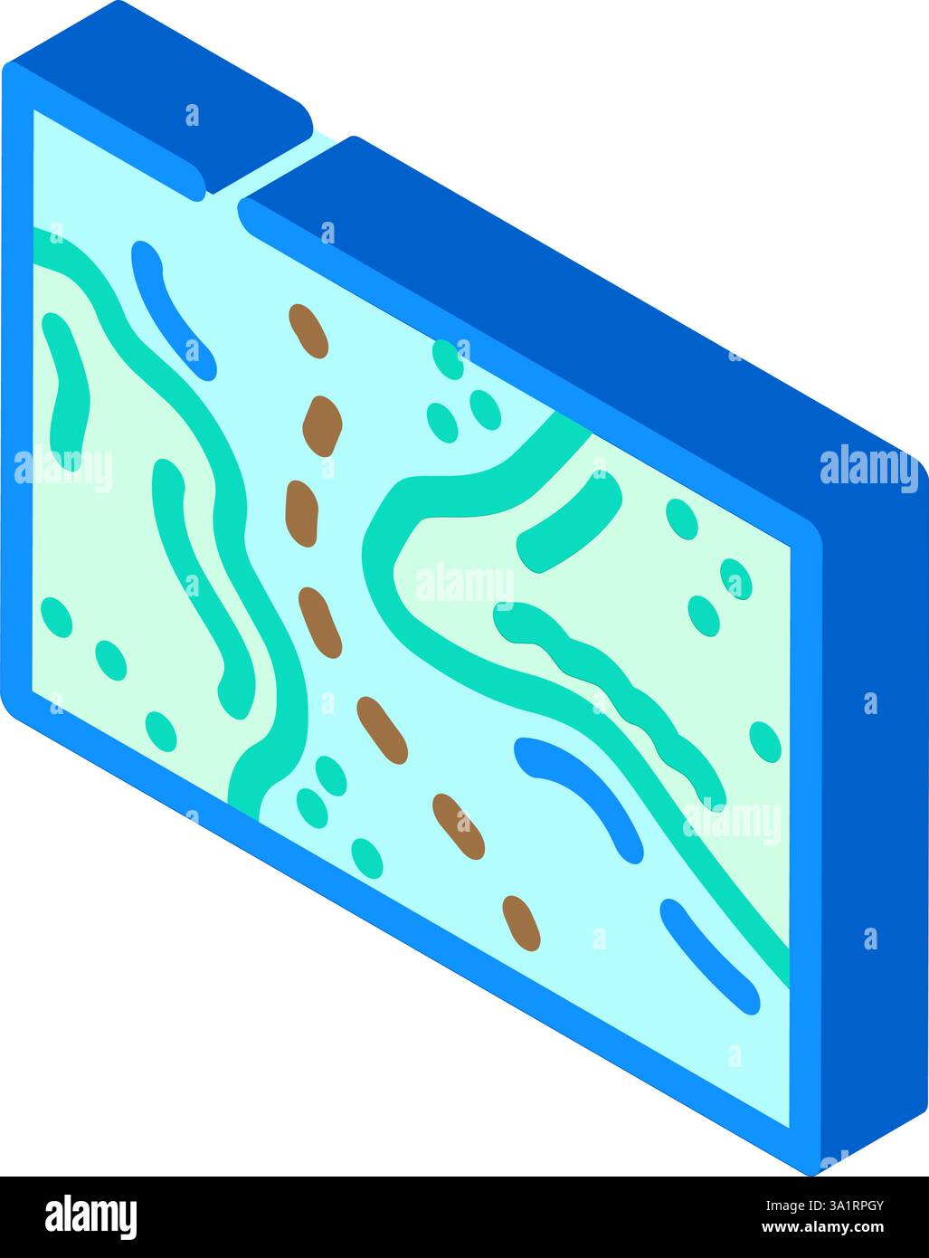 nautical chart sailing sport isometric icon vector illustration Stock ...