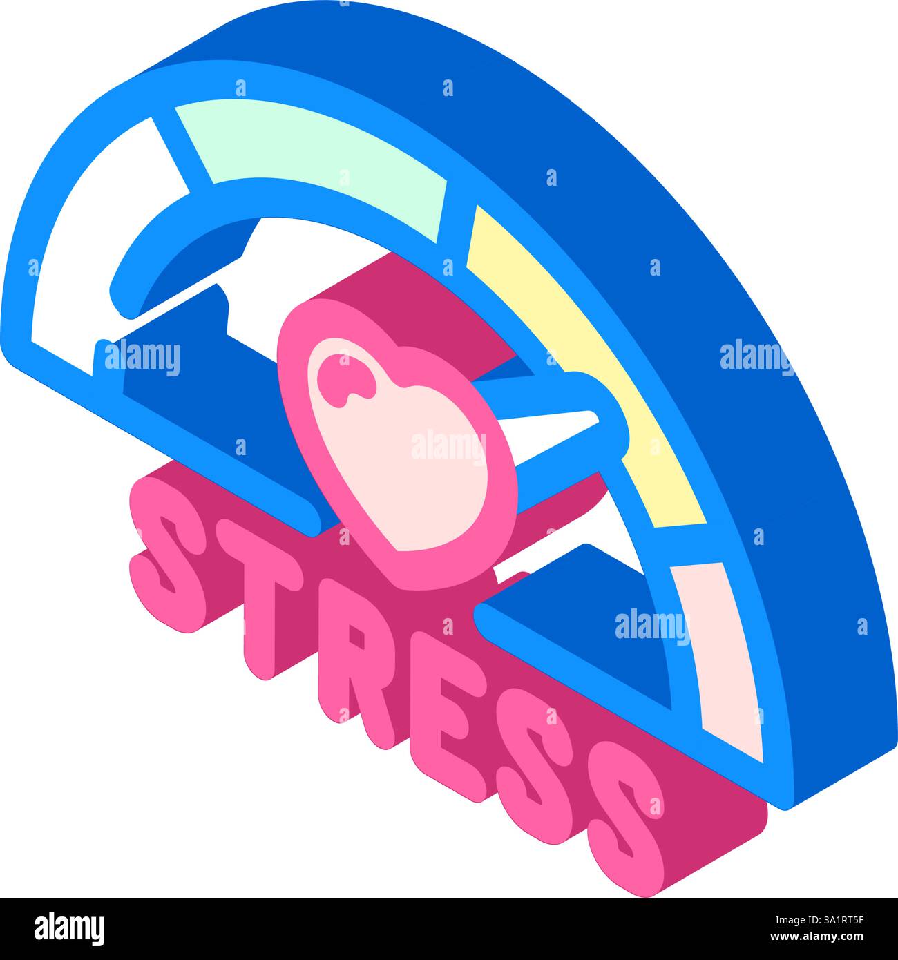 heart stress relief recovery wellness isometric icon vector ...