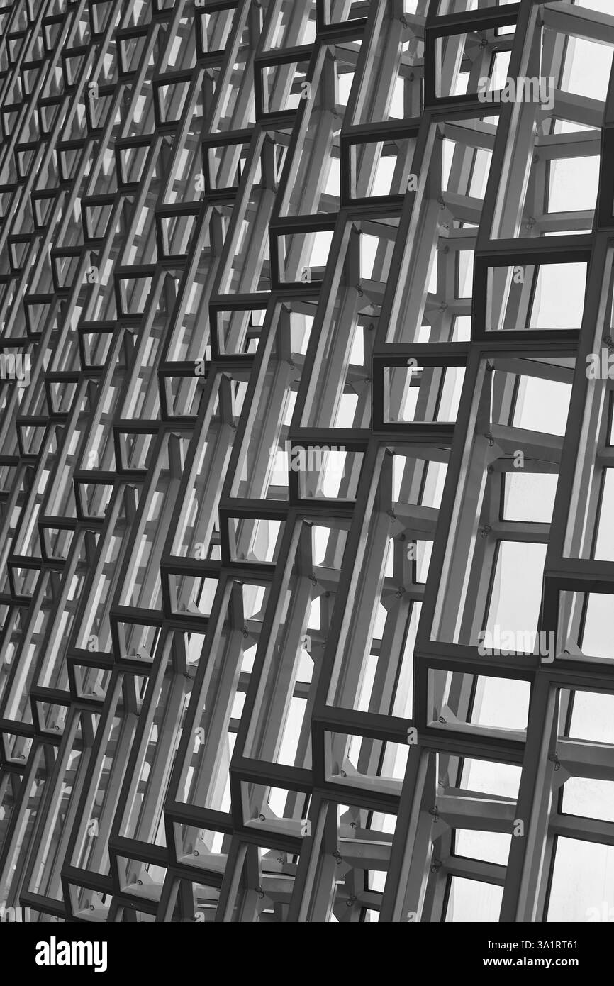 Harpa Concert Hall and Conference Center. Glass facade. Reykjavik ...