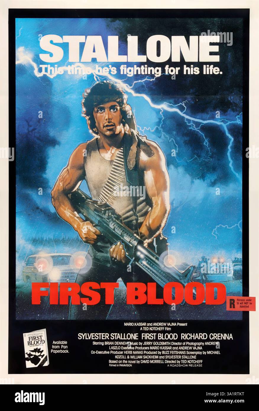 SYLVESTER STALLONE in FIRST BLOOD (1982), directed by TED KOTCHEFF. Credit: CAROLCO / Album ...
