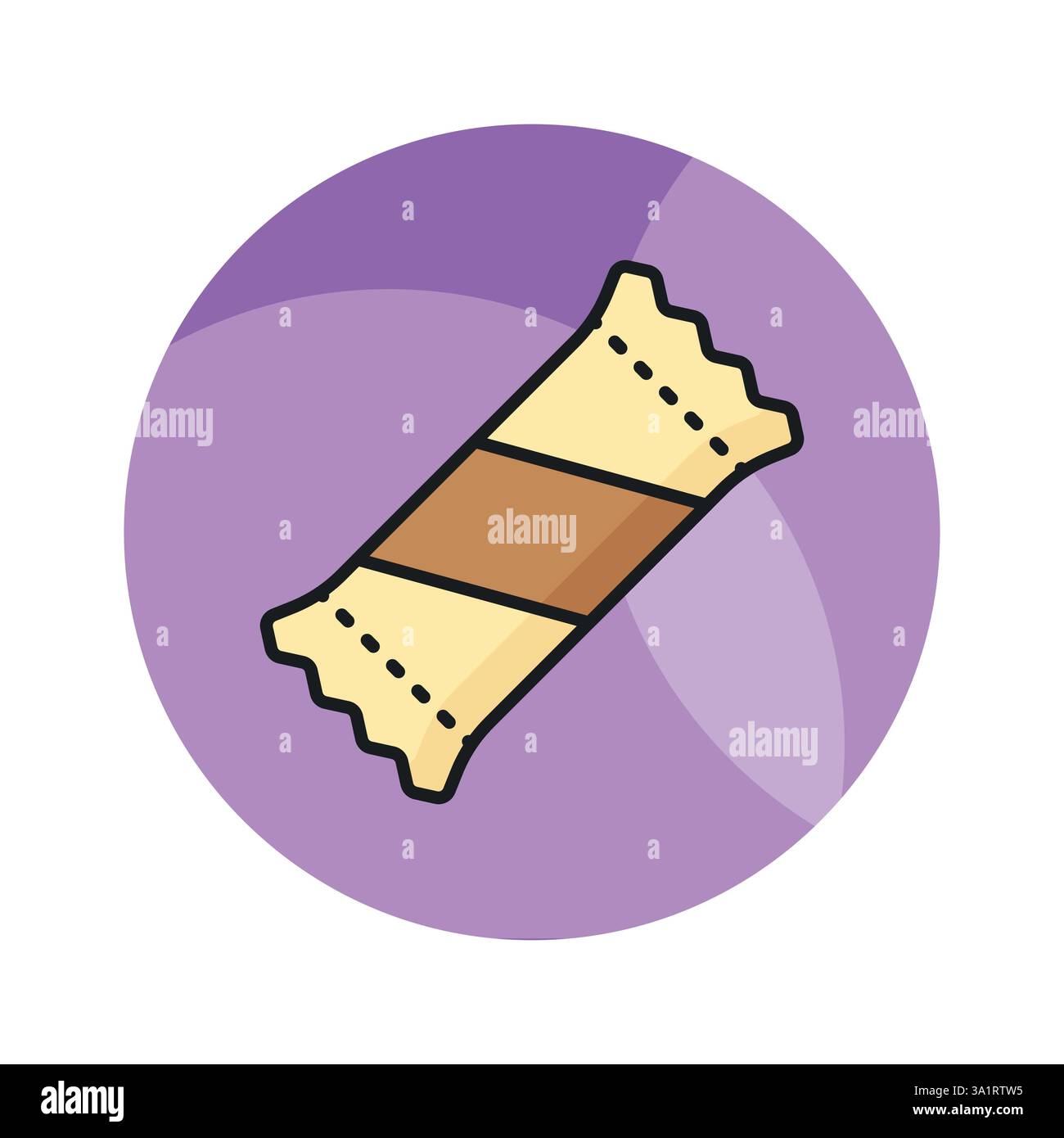 Chocolate candy vector design in modern style, isolated on white ...